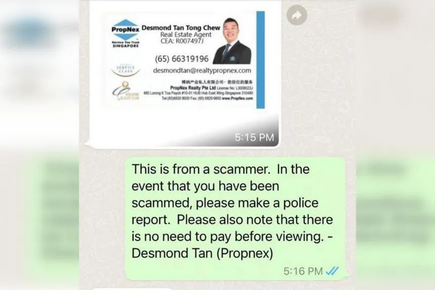 At least 10 property agents were victims of impersonation in rental ...