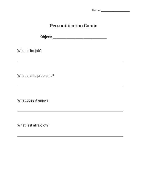 One page comic ideas & lesson plan | Blog