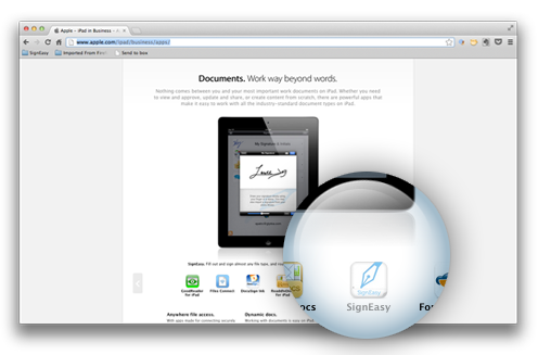 Signeasy Featured in “Apps at Work” on Apple Website