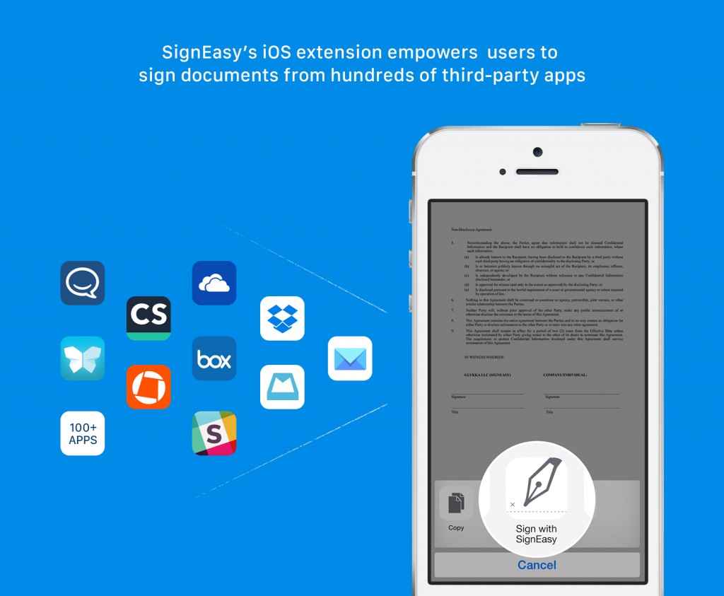 iOS Extension to Sign Paperwork From Any App | Signeasy