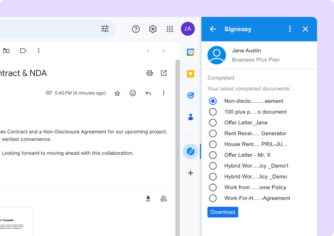 Signeasy for Gmail | Sign and send documents directly from your inbox