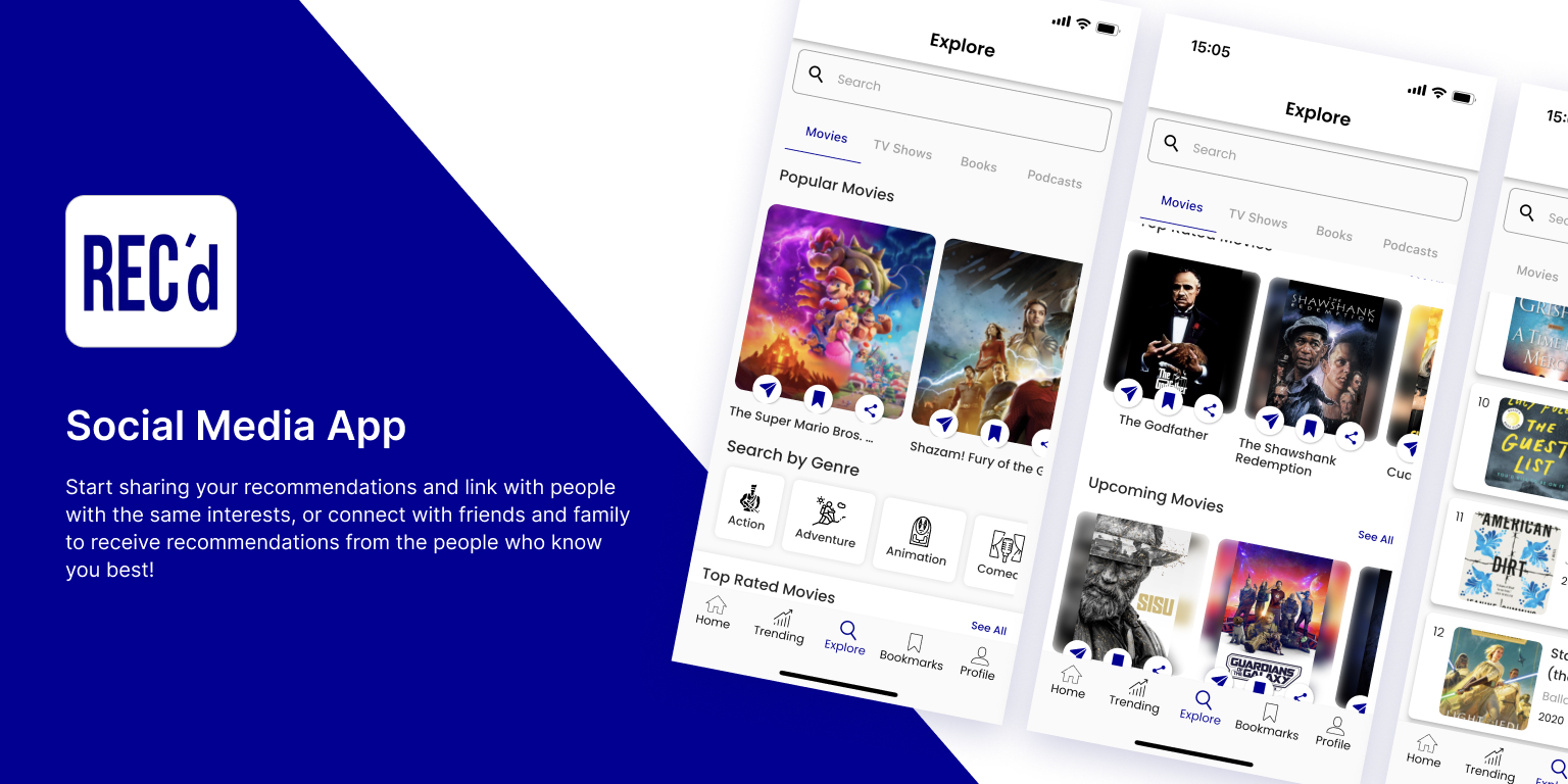 REC'd: Social Media App - Recommending Reimagined | Appify