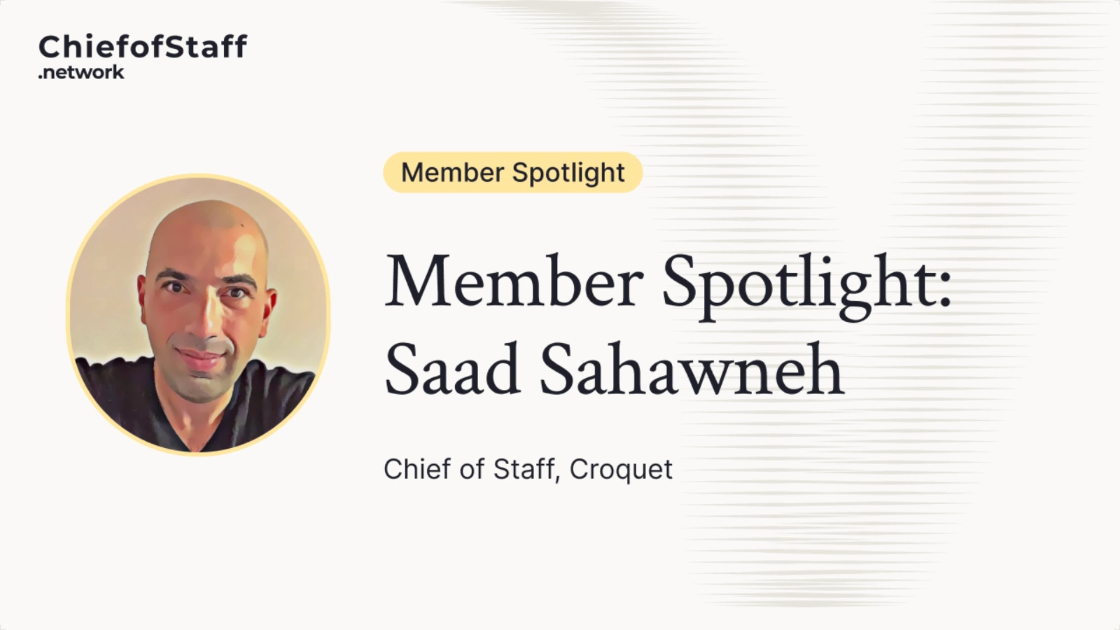 5 Minutes with Saad Sahawneh