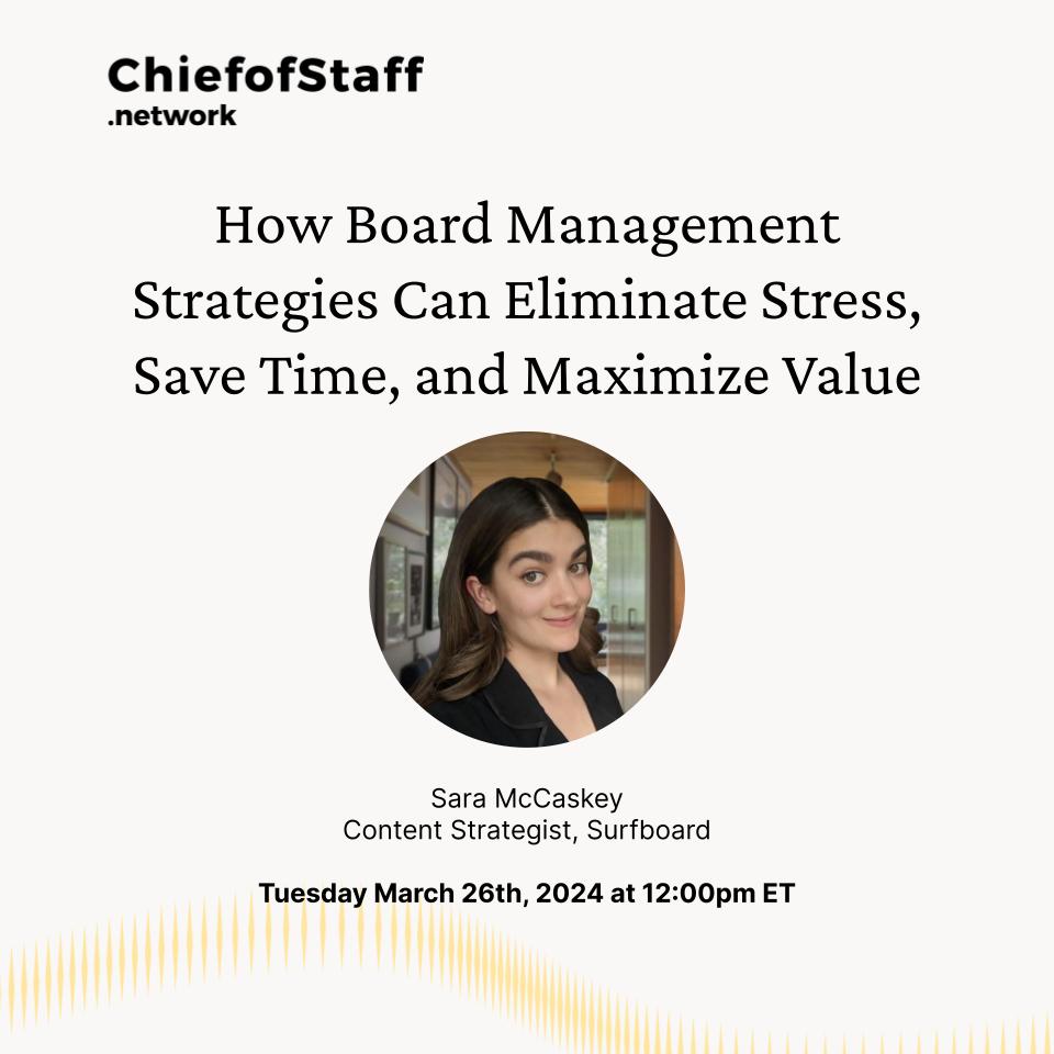 Chief of Staff Leveling Framework