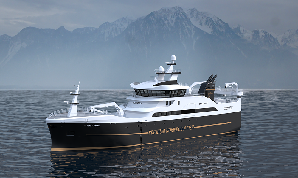 First fishing vessel with pulling azimuth propulsion from Brunvoll