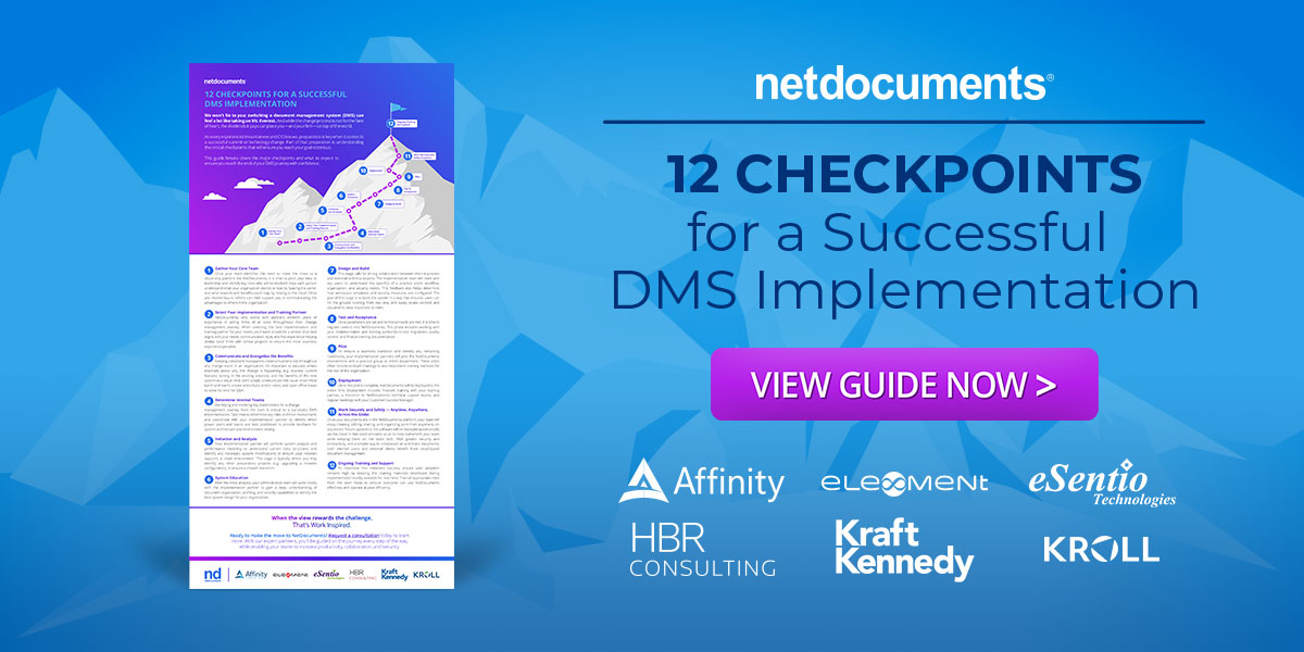 How to Successfully Switch Your DMS | NetDocuments