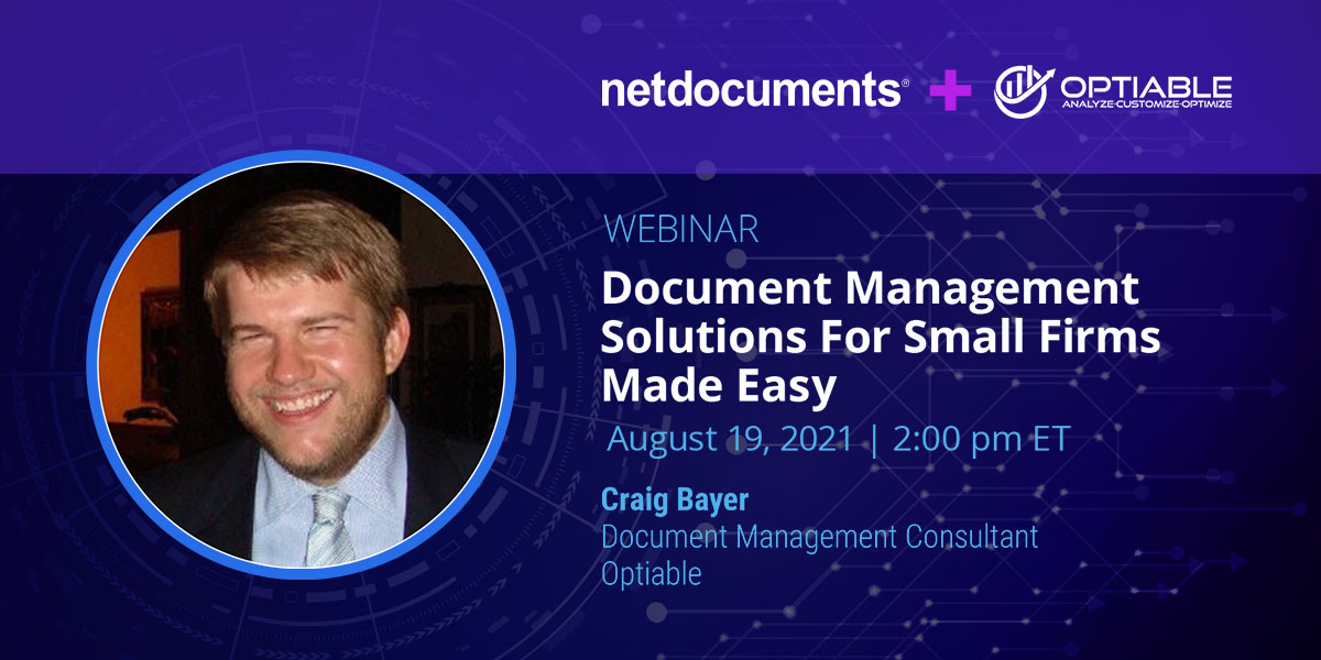 [Watch] Document Management for Small Firms Made Easy | NetDocuments