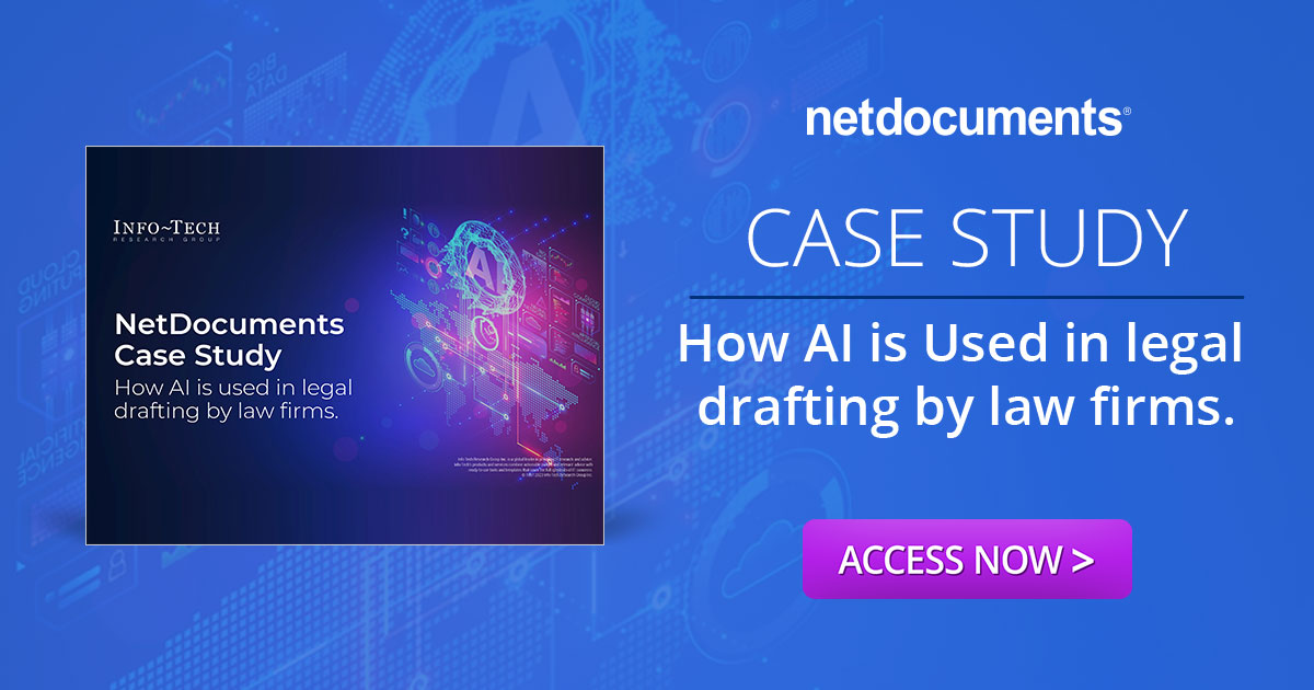 How AI is Being Used In Legal Drafting by Law Firms | NetDocuments