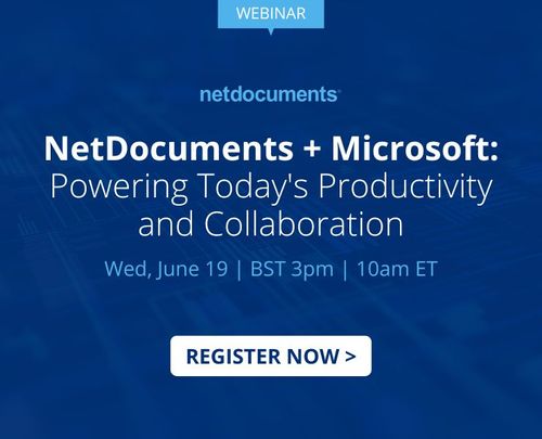 Join Us At Our Next Event! - NetDocuments
