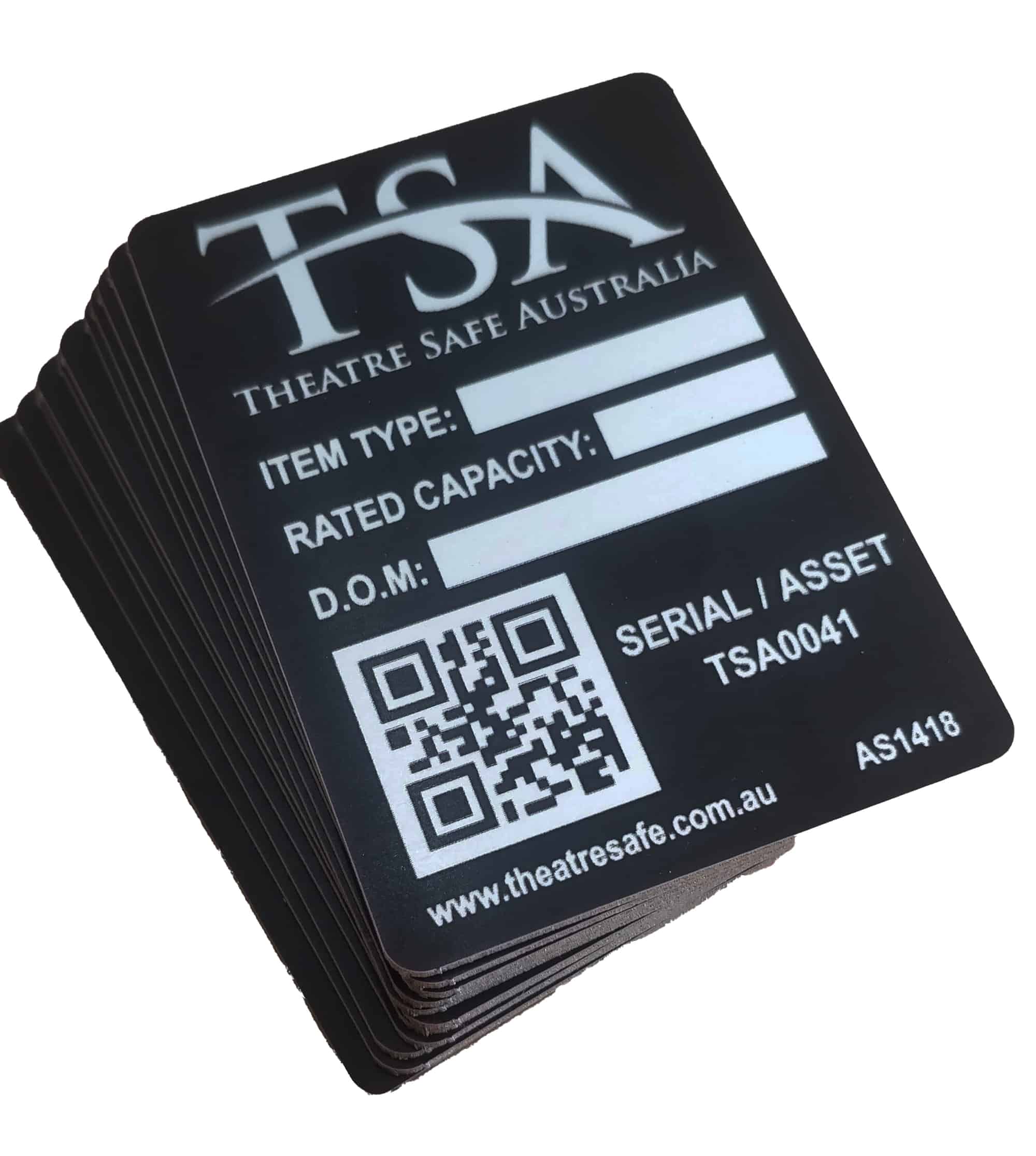 Equipment labels and tags