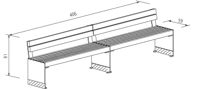 Parksoffa Weila lång | ScanCord AB
