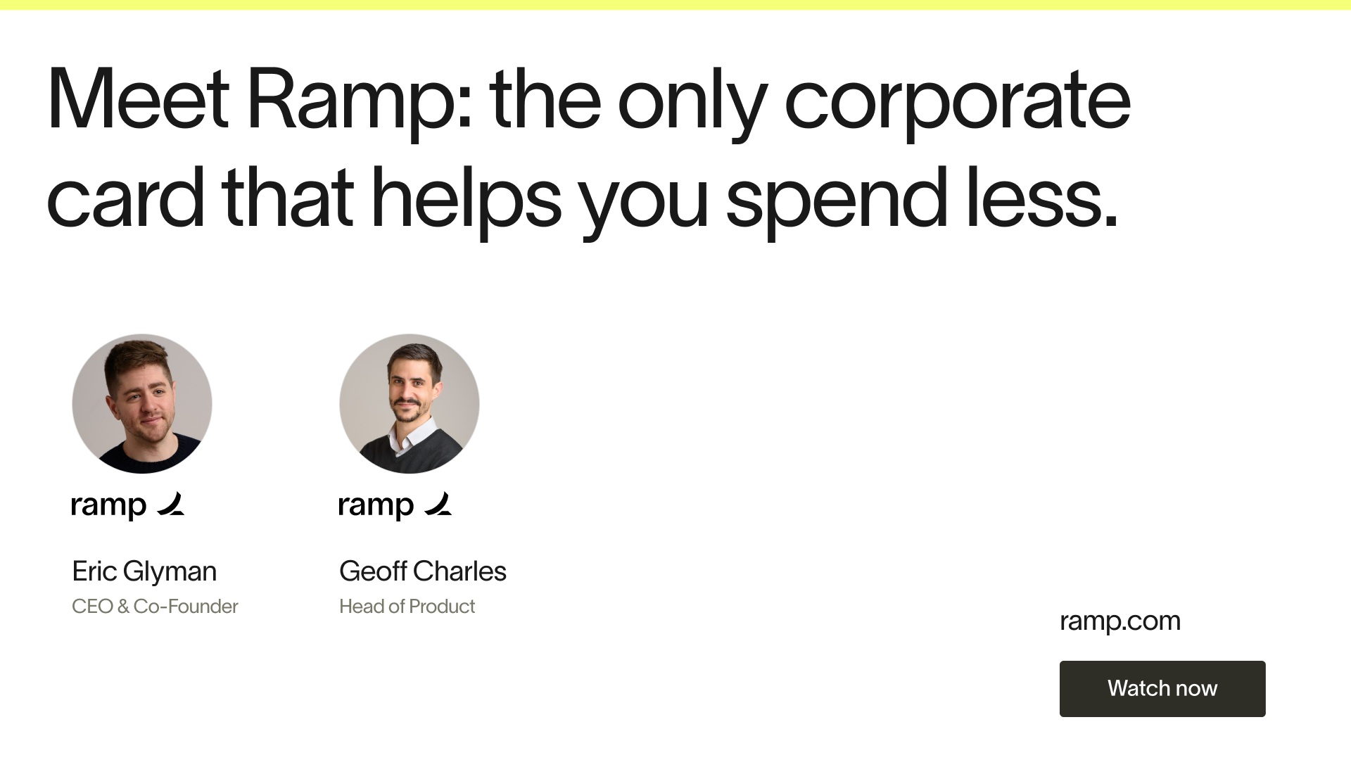 Meet Ramp: The only corporate card that helps you spend less