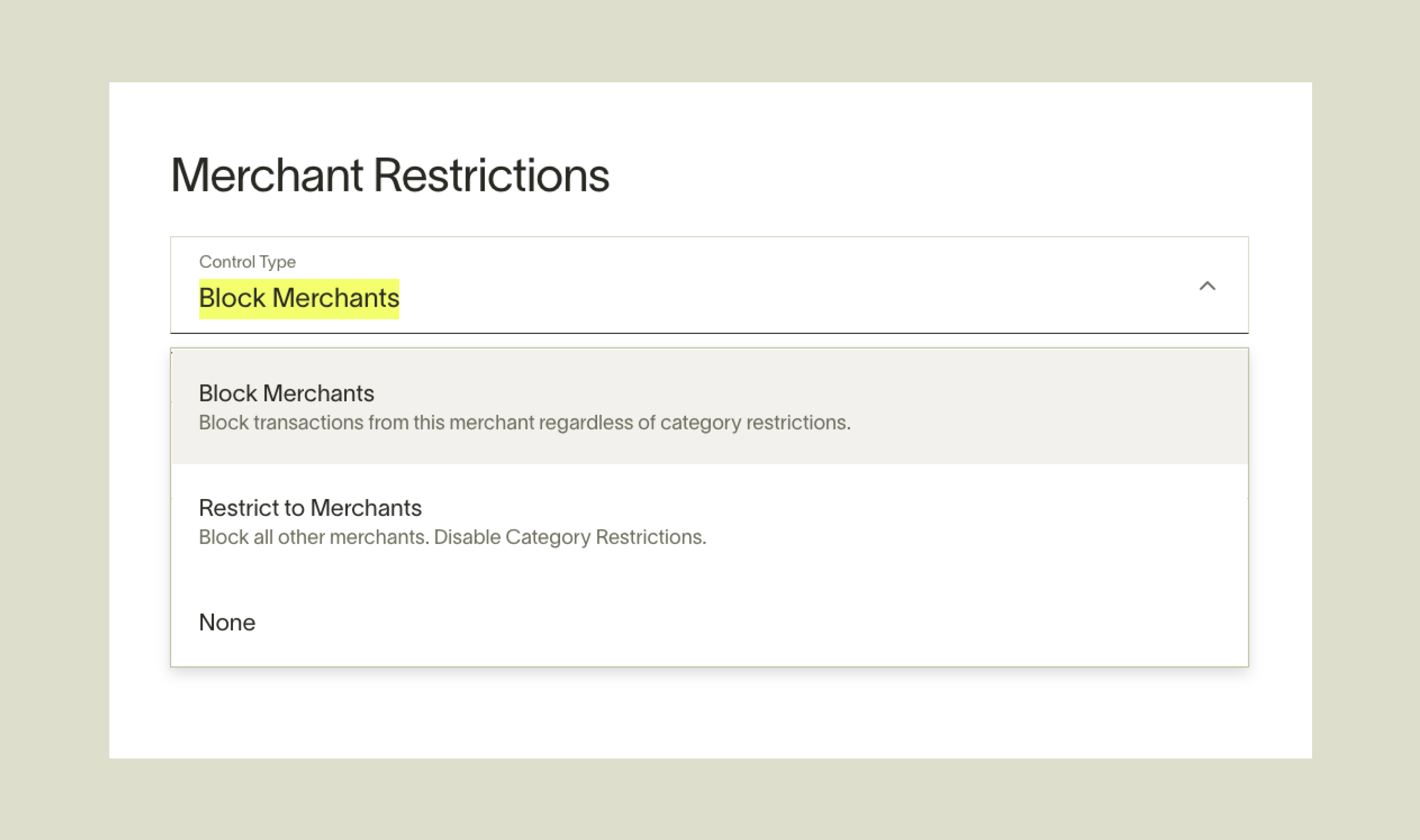 Announcing merchant restrictions: first-of-its-kind ability to approve ...