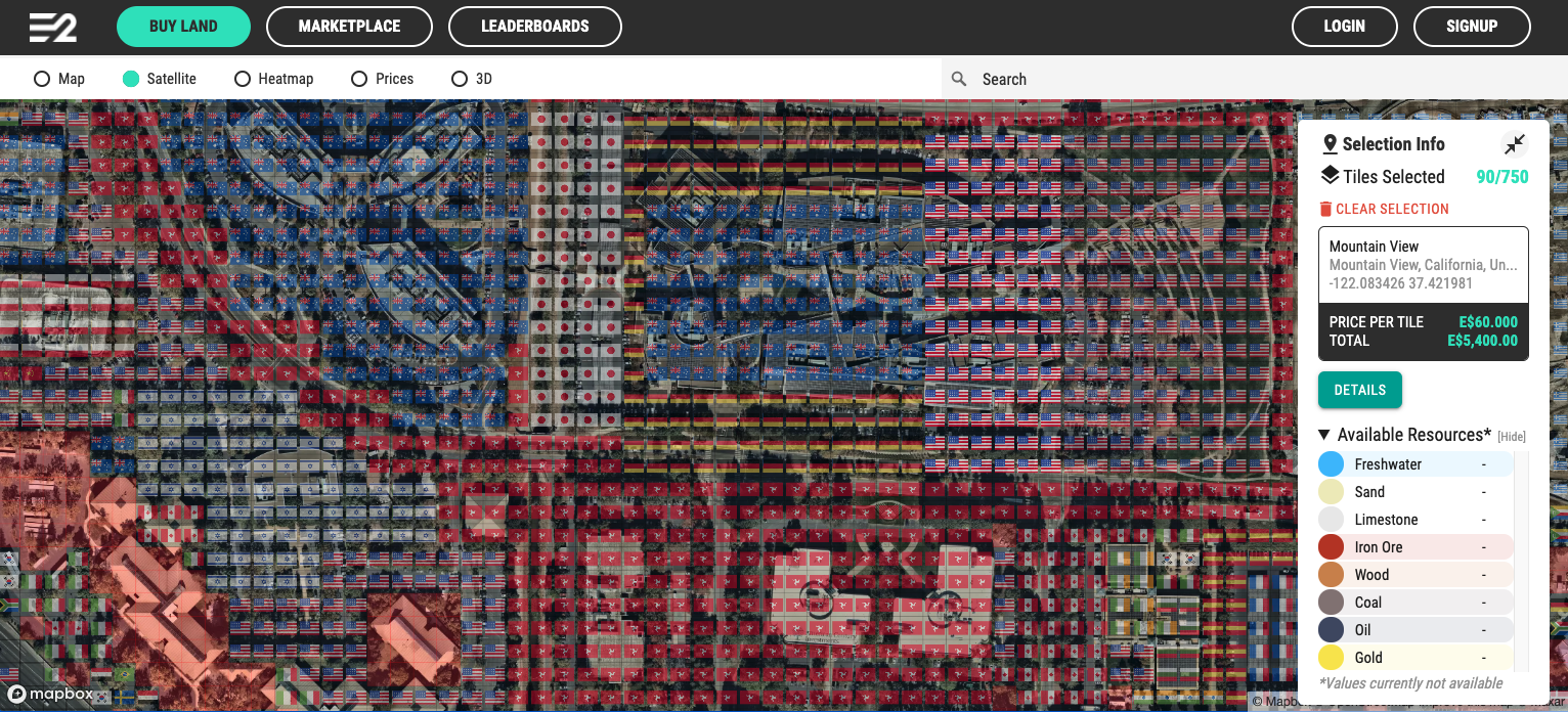 Earth 2 - 無限の可能性を秘めた新しい仮想不動産｜導入事例｜Mapbox Japan