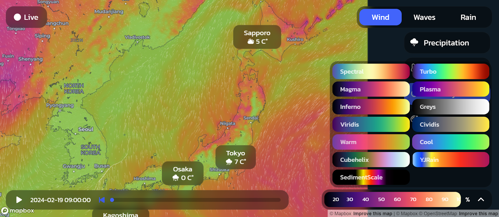 Mapbox、気象データの調達、解析、変換が不要 リアルタイム気象データを地図上で視覚的に再現するMapbox Weather Serviceを開発｜ニュース｜Mapbox Japan