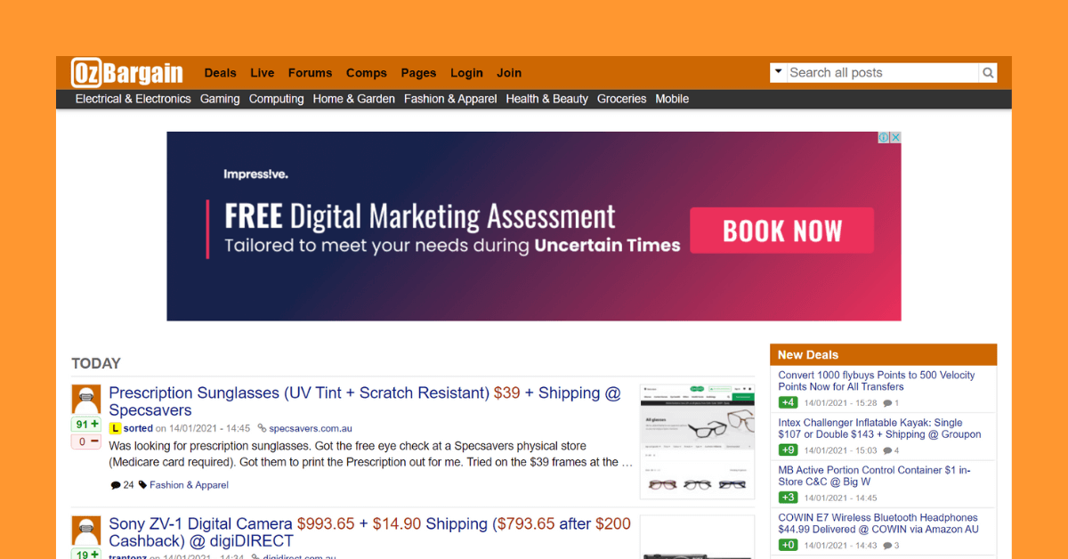 OzBargain Grew 68% in True CPM