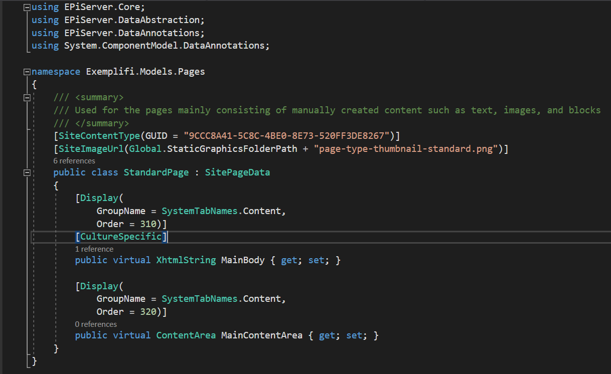 Building a Page Type in Optimizely ( Episerver )
