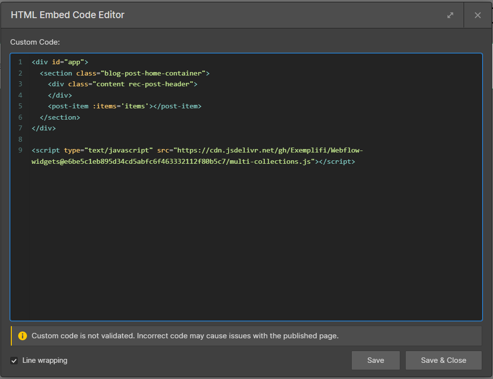 A Webflow Widget to Display, Filter and Style Data from Multiple Collections