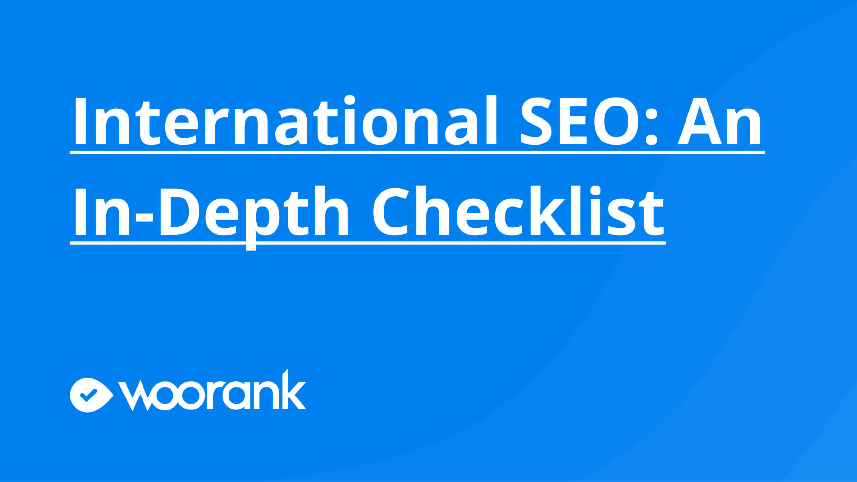 International SEO: An In-Depth Checklist