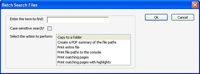Acrobat -- Batch Search Files | Try67 | Custom PDF tools