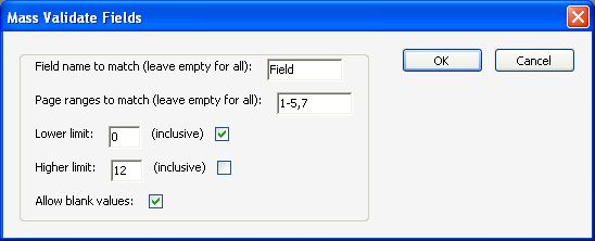 Acrobat -- Mass Validate Form Fields | Try67 | Custom PDF tools