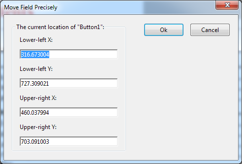 Acrobat -- Move Field Precisely (FREE) | Try67 | Custom PDF tools