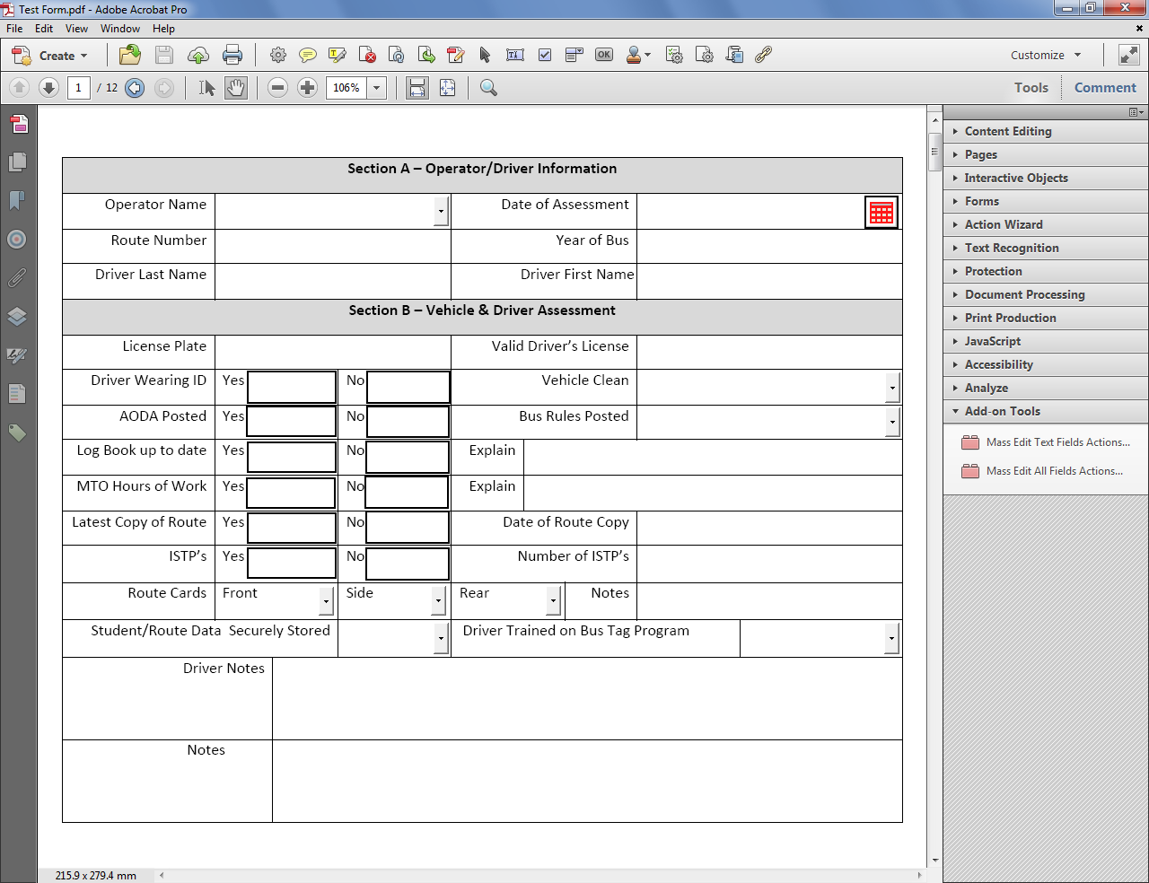 Acrobat -- Mass Edit Fields Actions | Try67 | Custom PDF tools