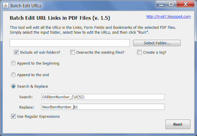 Batch Edit URL Links in PDF Files | Try67 | Custom PDF tools