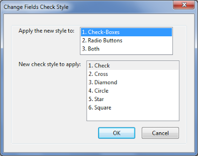 Acrobat -- Change Fields Check Style | Try67 | Custom PDF tools