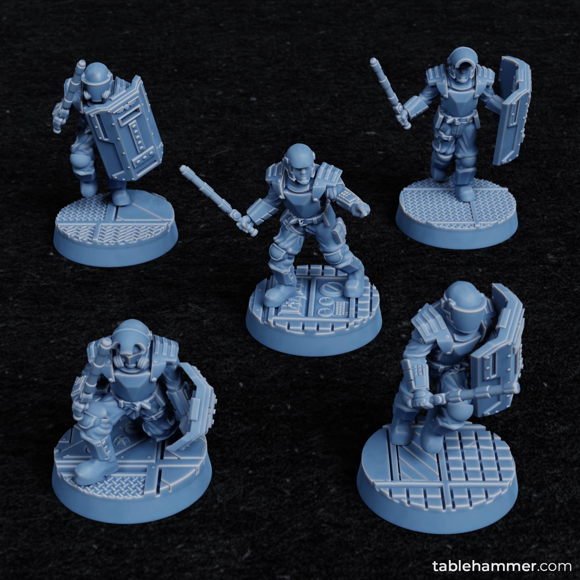Factory Guard Brawlers - human melee soldiers riot police
