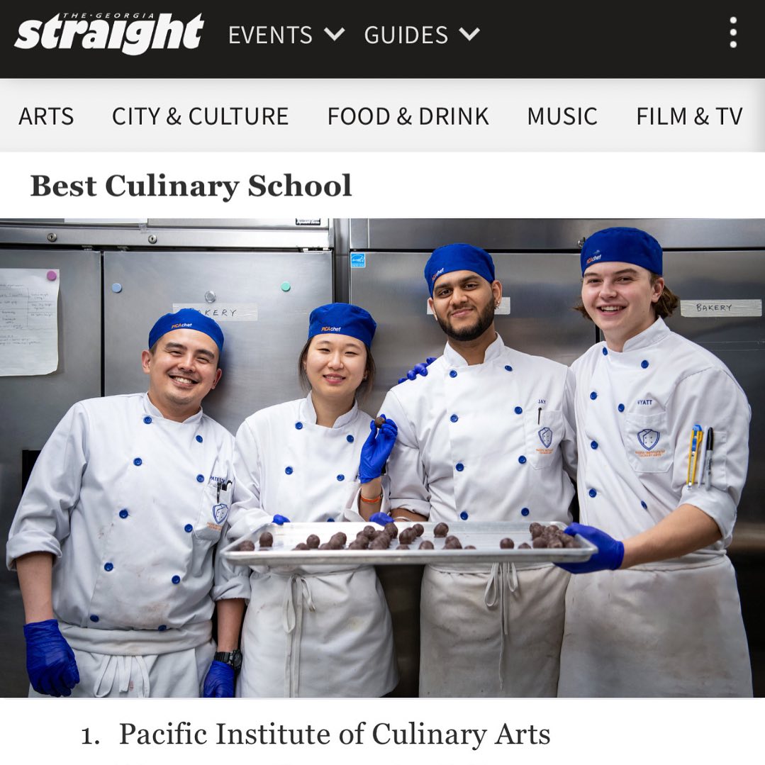 Our Latest Culinary School Awards | Pacific Institute of Culinary Arts