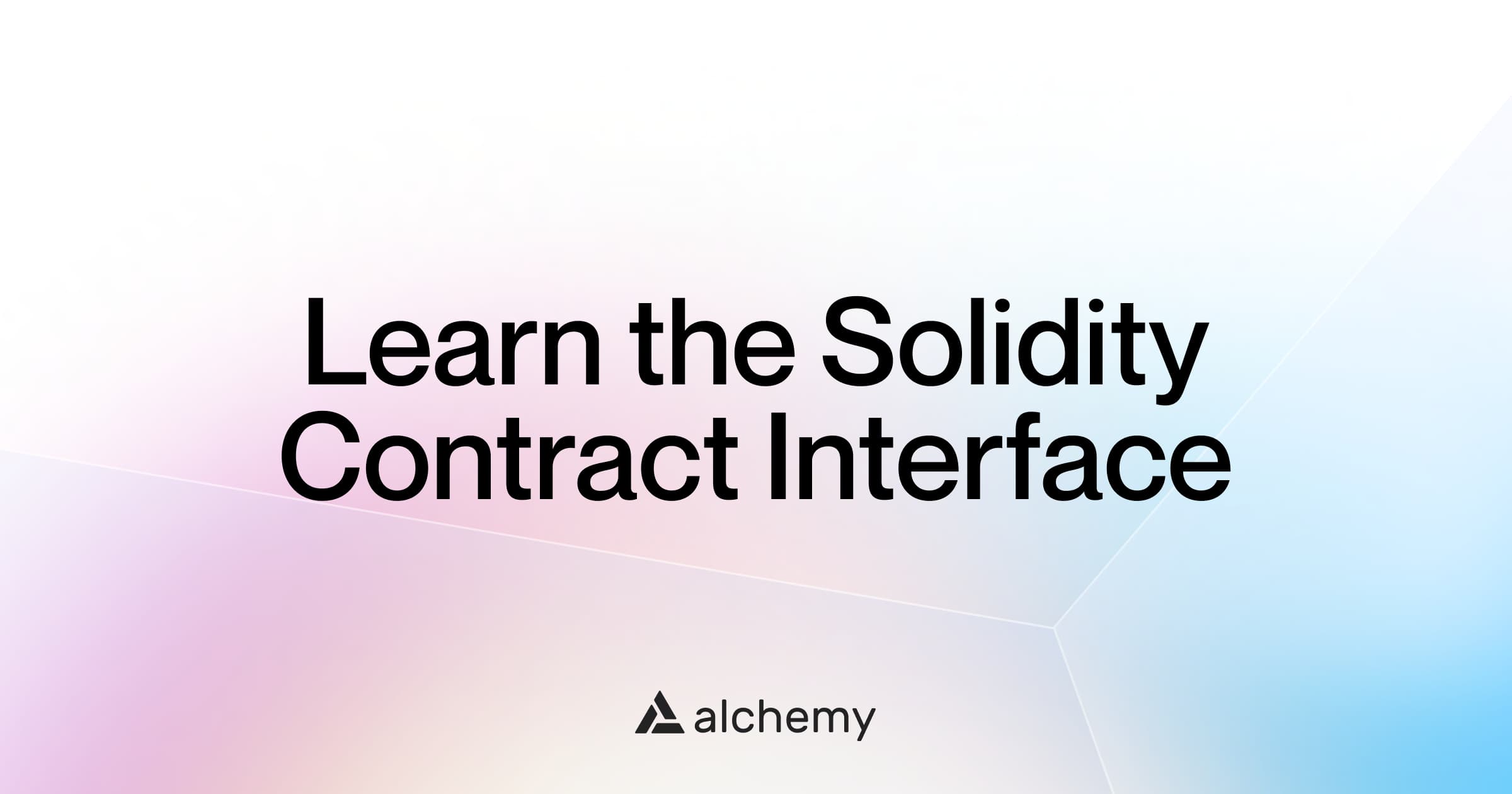 What is the Solidity contract interface?