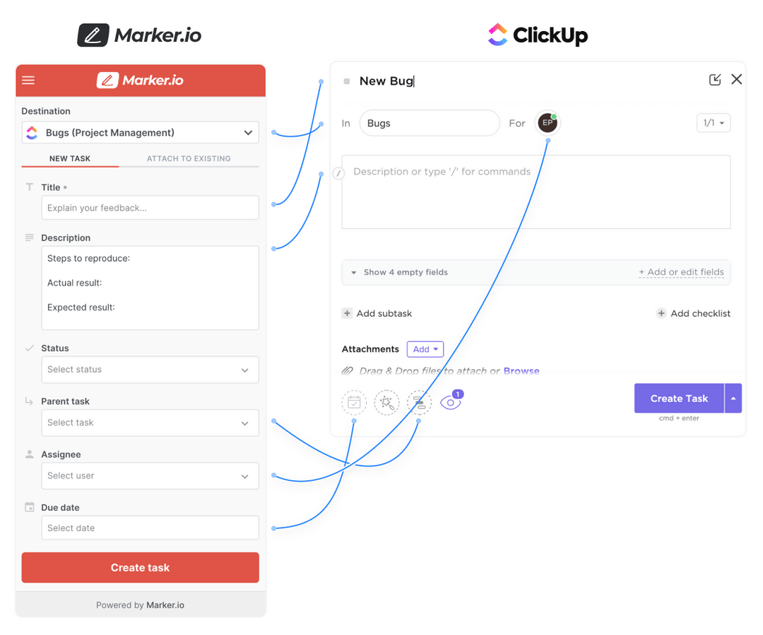 #1 Integration for ClickUp Bug Tracking | Marker.io