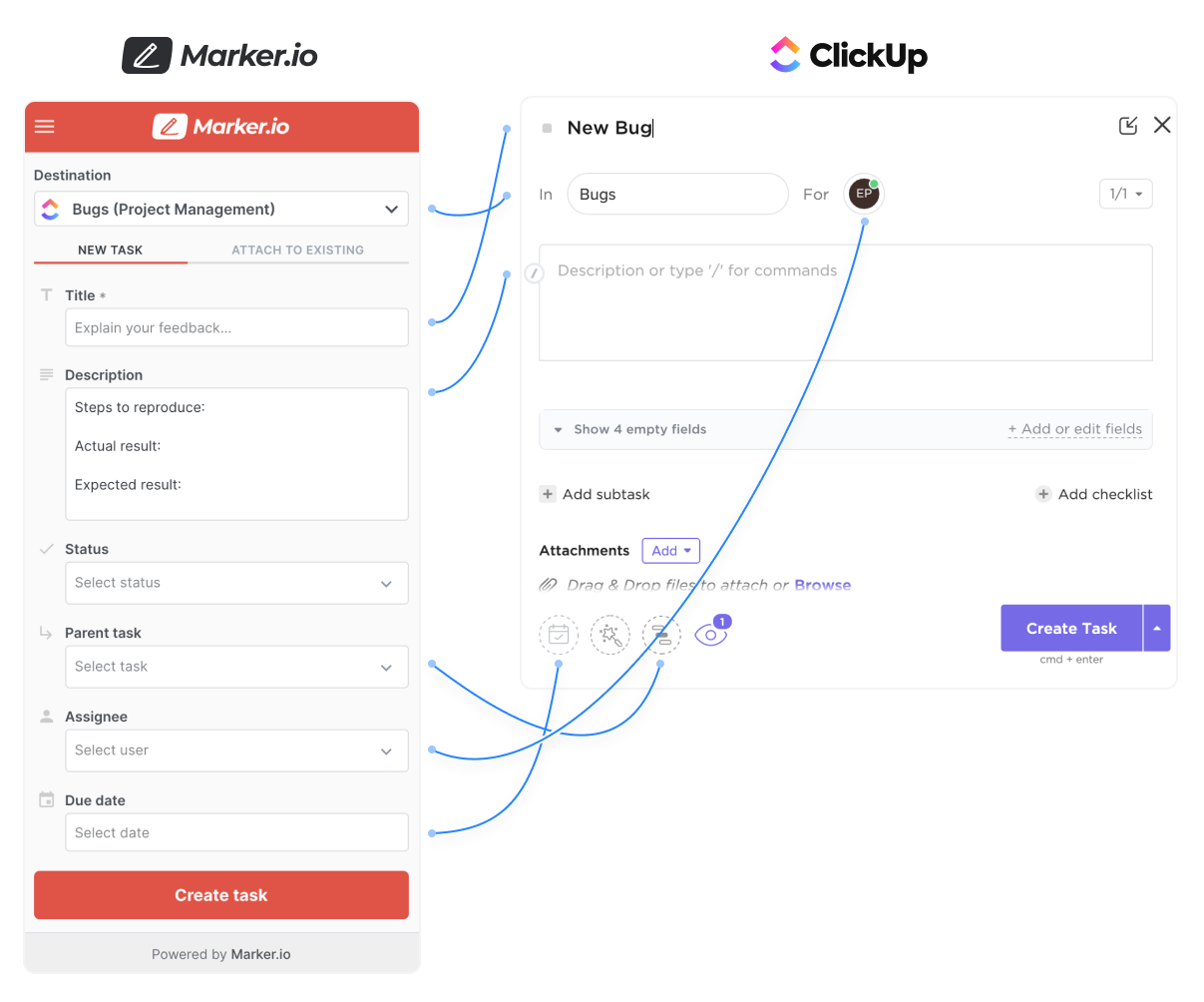 #1 Integration for ClickUp Bug Tracking | Marker.io