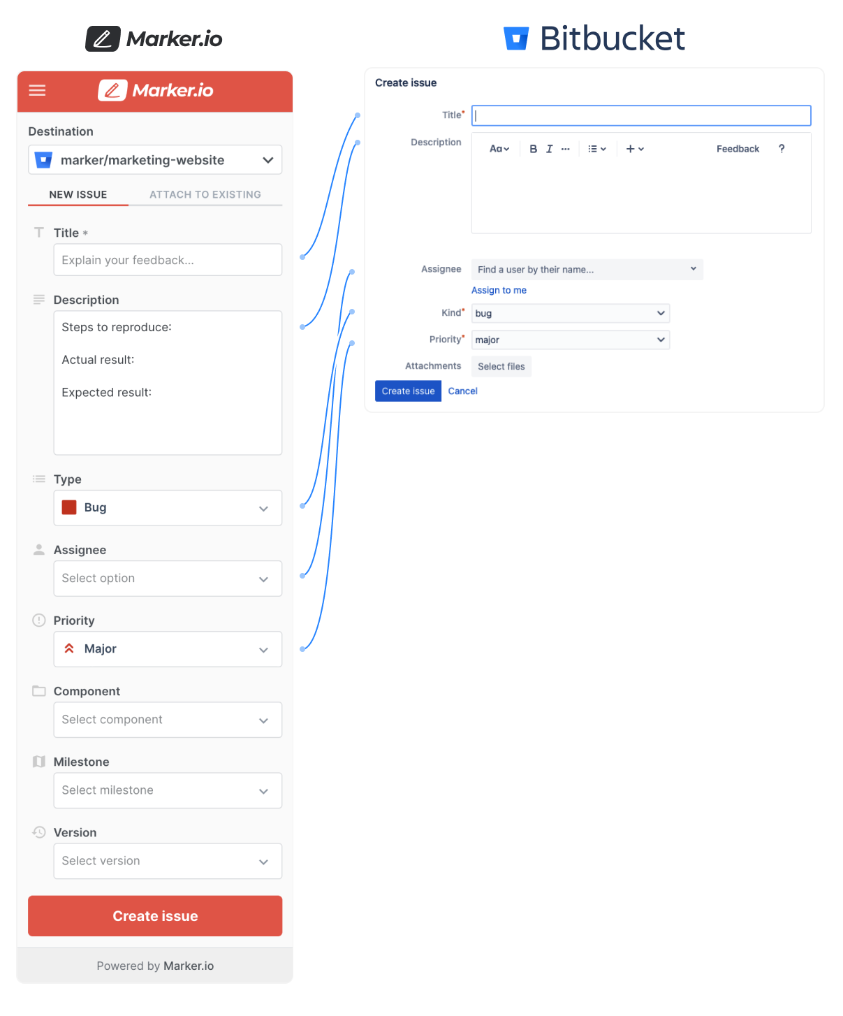 The best Bitbucket Integration Issue Tracker - Marker.io