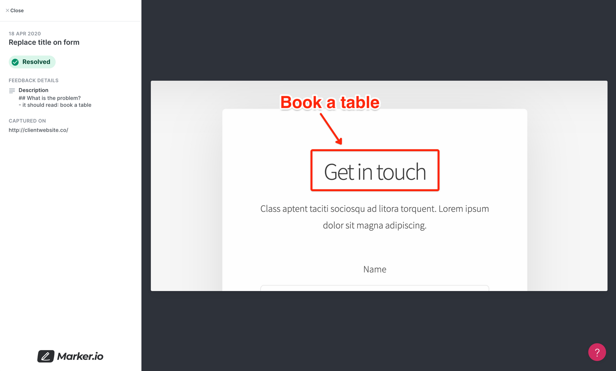 Keep your Clients in the Loop with Feedback Status