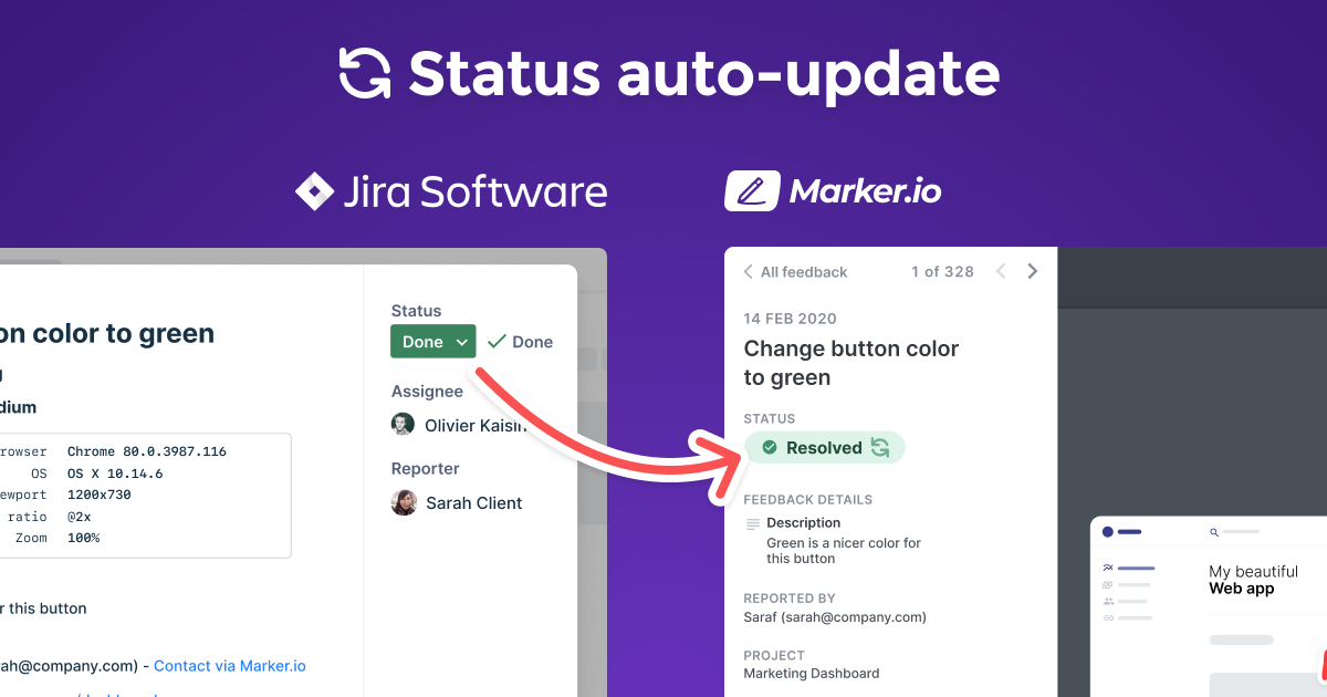 Update Clients Statuses, Without Leaving Your Tools!