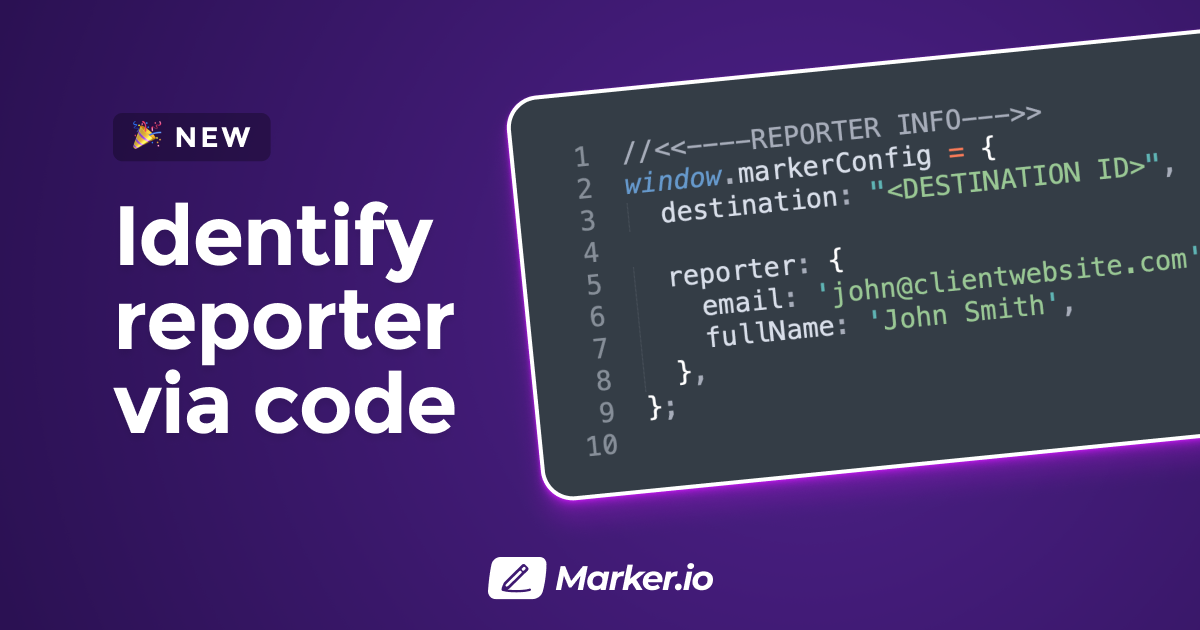 Identify Your Reporters via Snippet Code