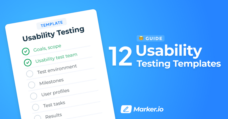 12 Usability Testing Templates: Checklist & Examples