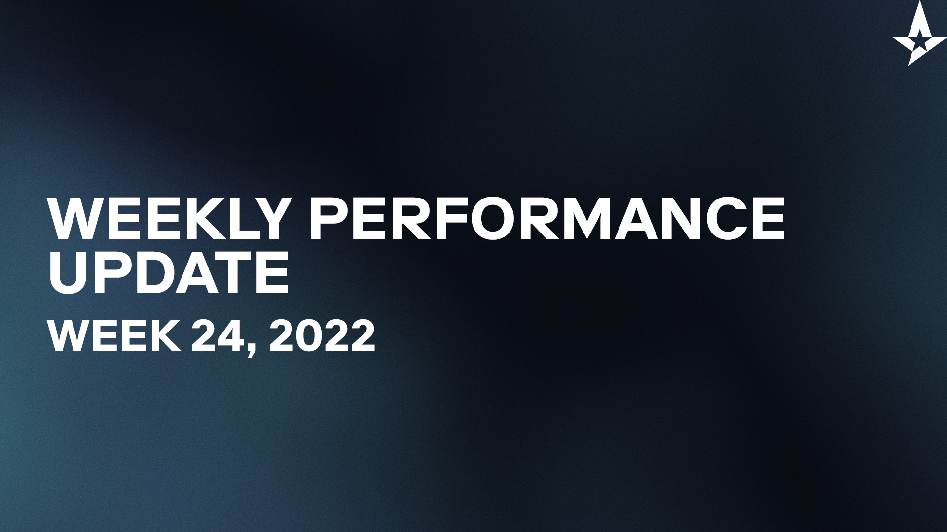 Weekly Performance Update