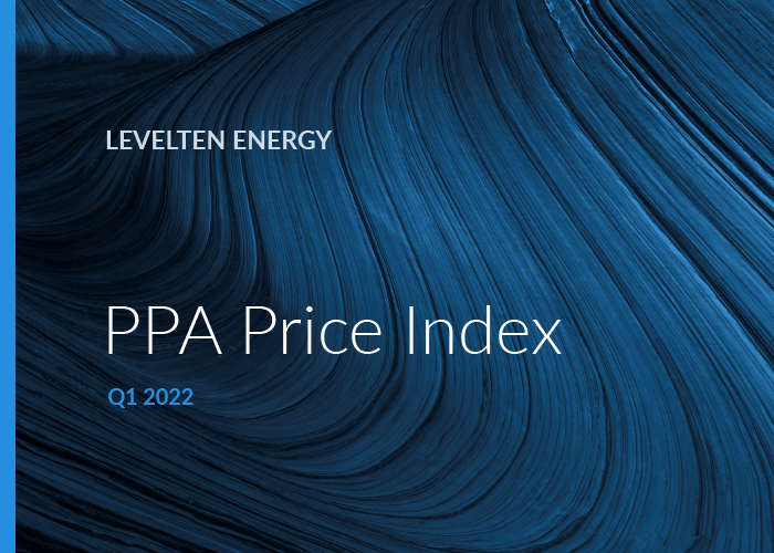 LevelTen's Q1 2022 PPA Price Index Reports Now Available for Purchase
