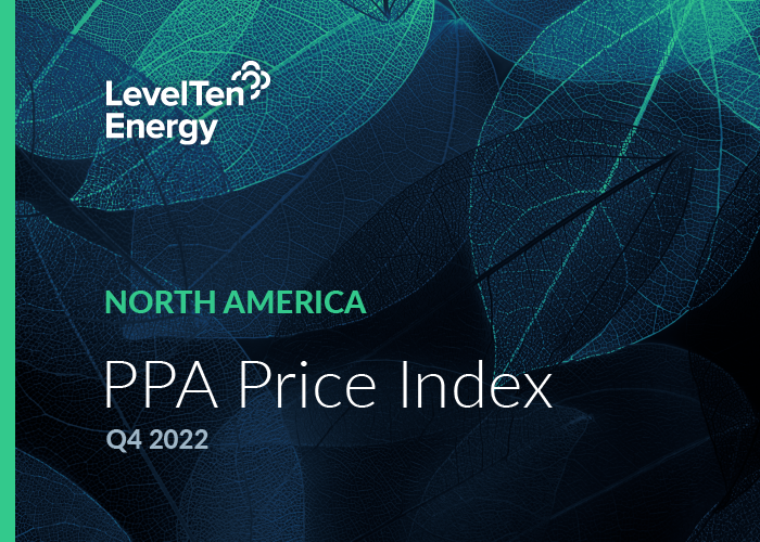 LevelTen's Q4 2022 North America PPA Price Index Report Now Available for Purchase