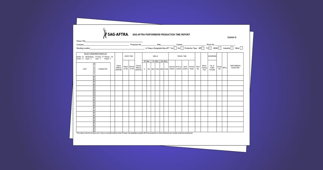 How To Fill Out the SAG Exhibit G Form | Wrapbook