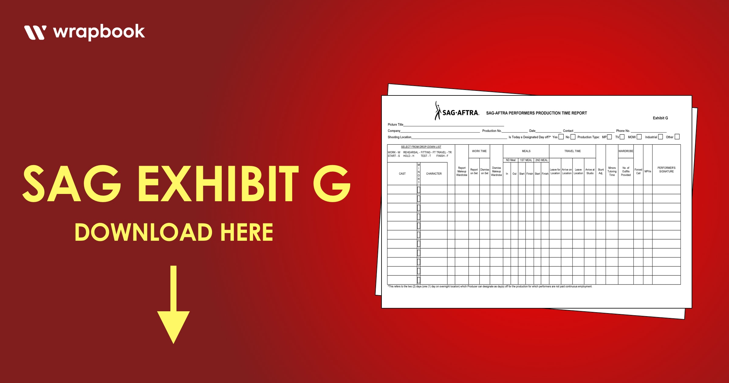 How To Fill Out the SAG Exhibit G Form | Wrapbook