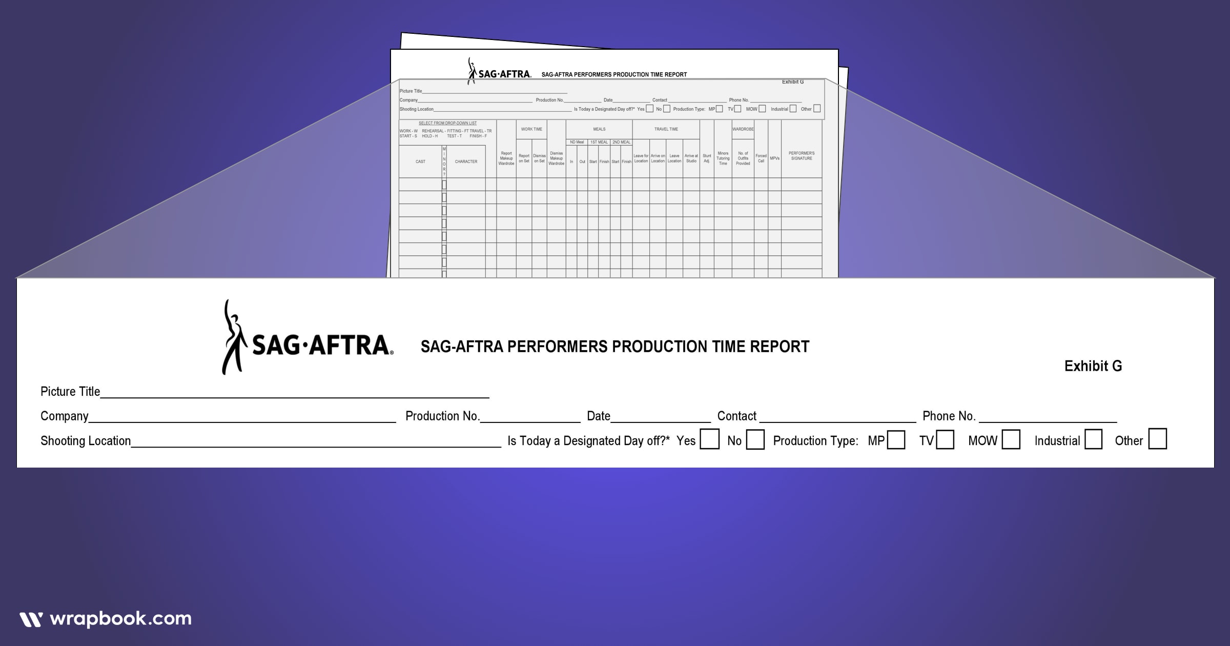 How To Fill Out the SAG Exhibit G Form | Wrapbook