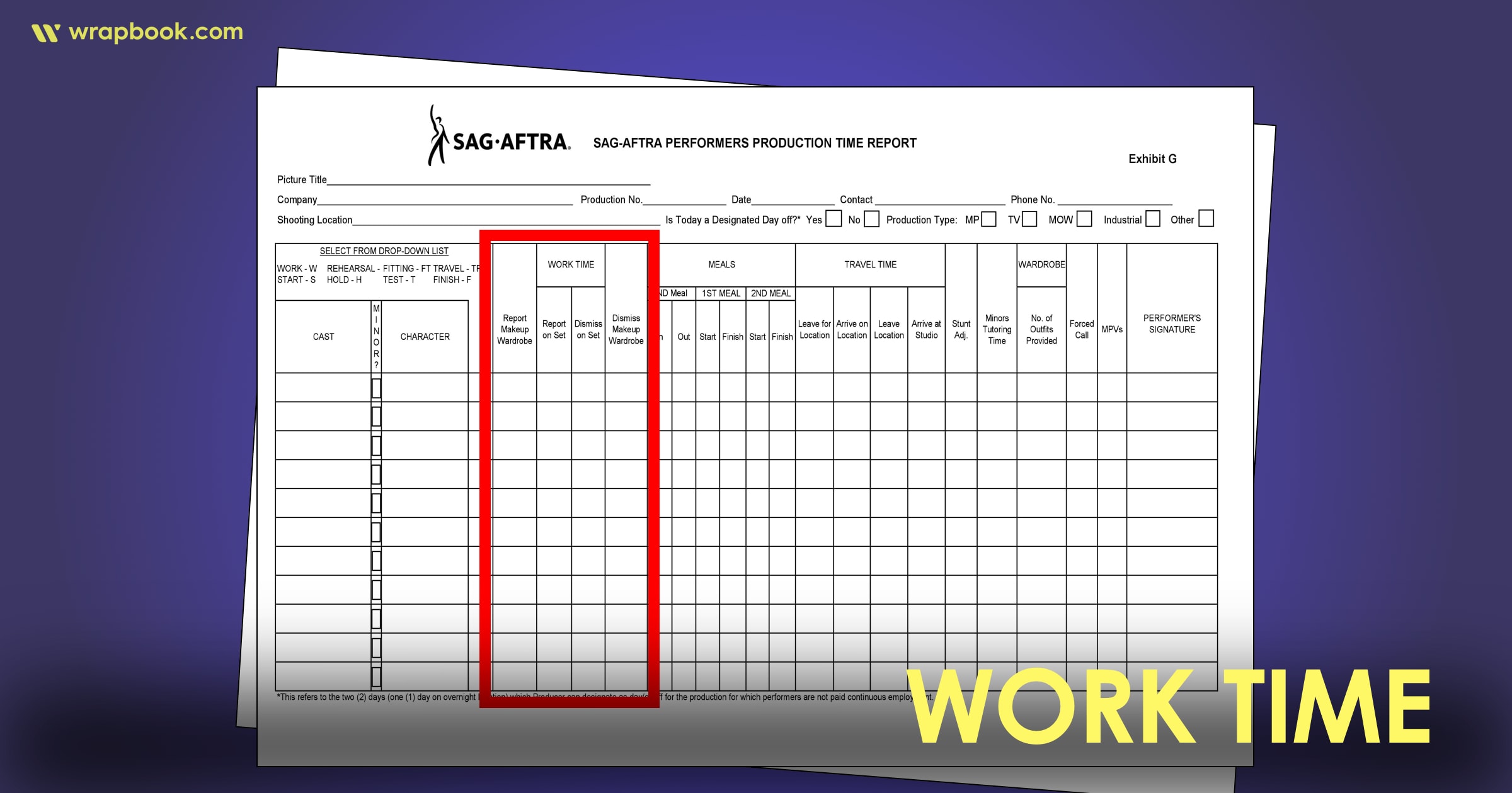How To Fill Out the SAG Exhibit G Form | Wrapbook