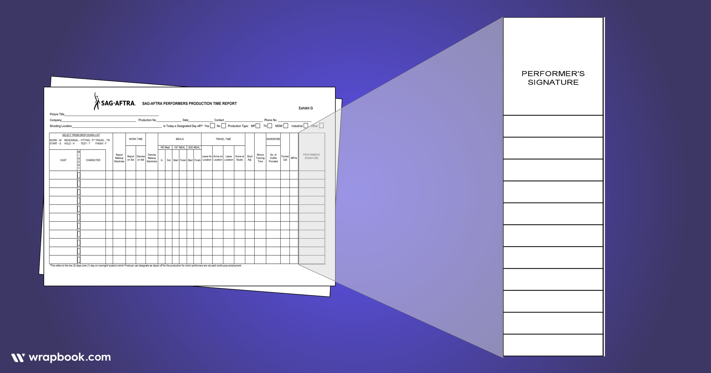 How To Fill Out the SAG Exhibit G Form | Wrapbook