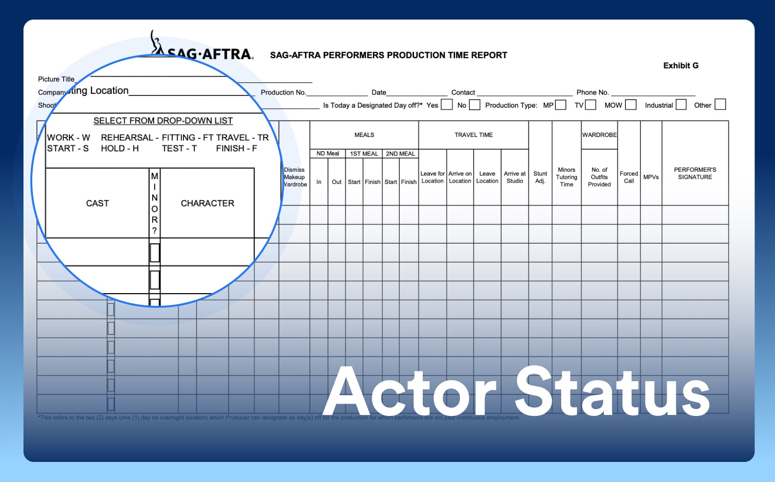 How To Fill Out the SAG Exhibit G Form | Wrapbook
