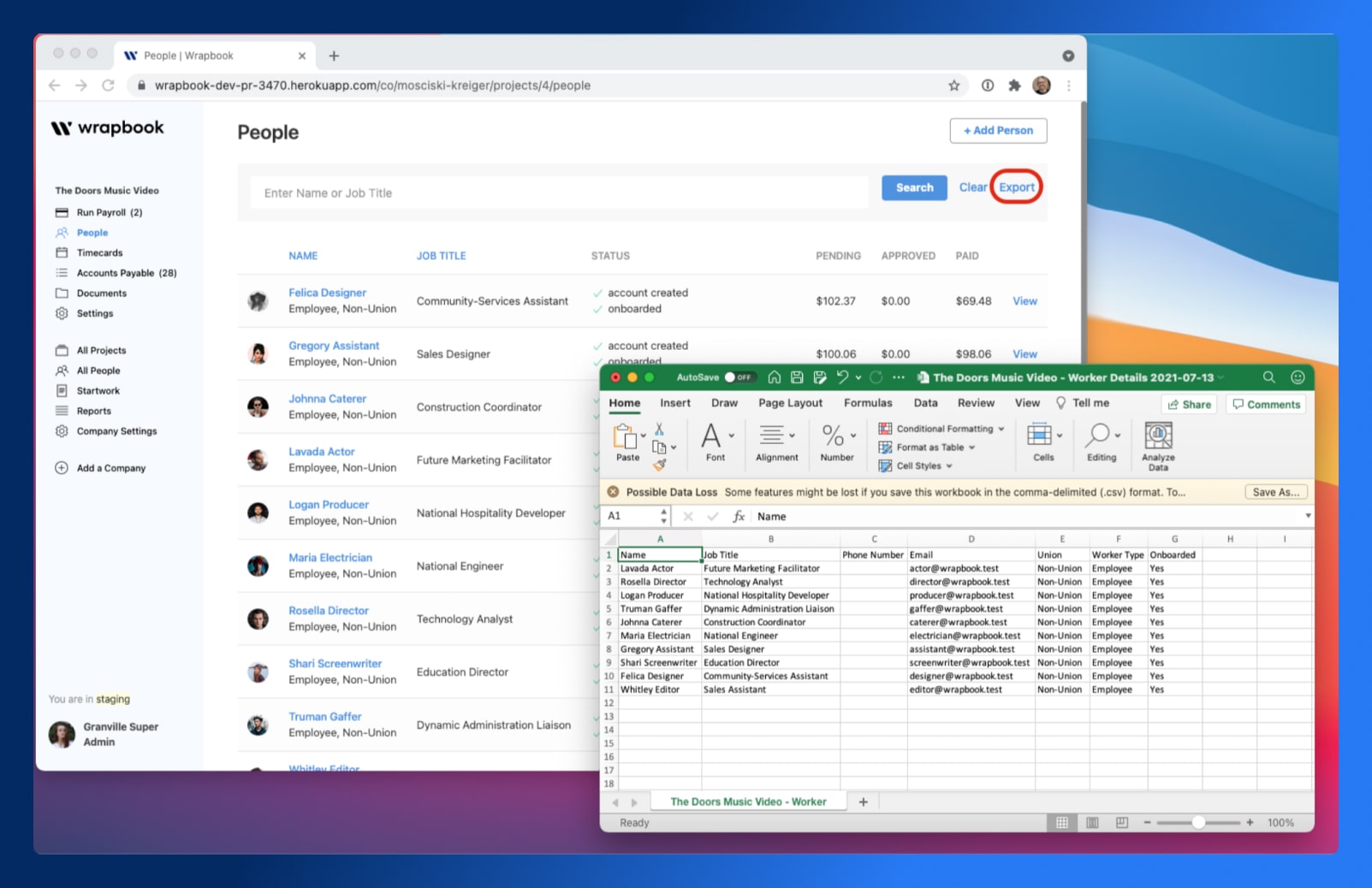 You Can Now Export Cast and Crew Info into Endcrawl | Wrapbook
