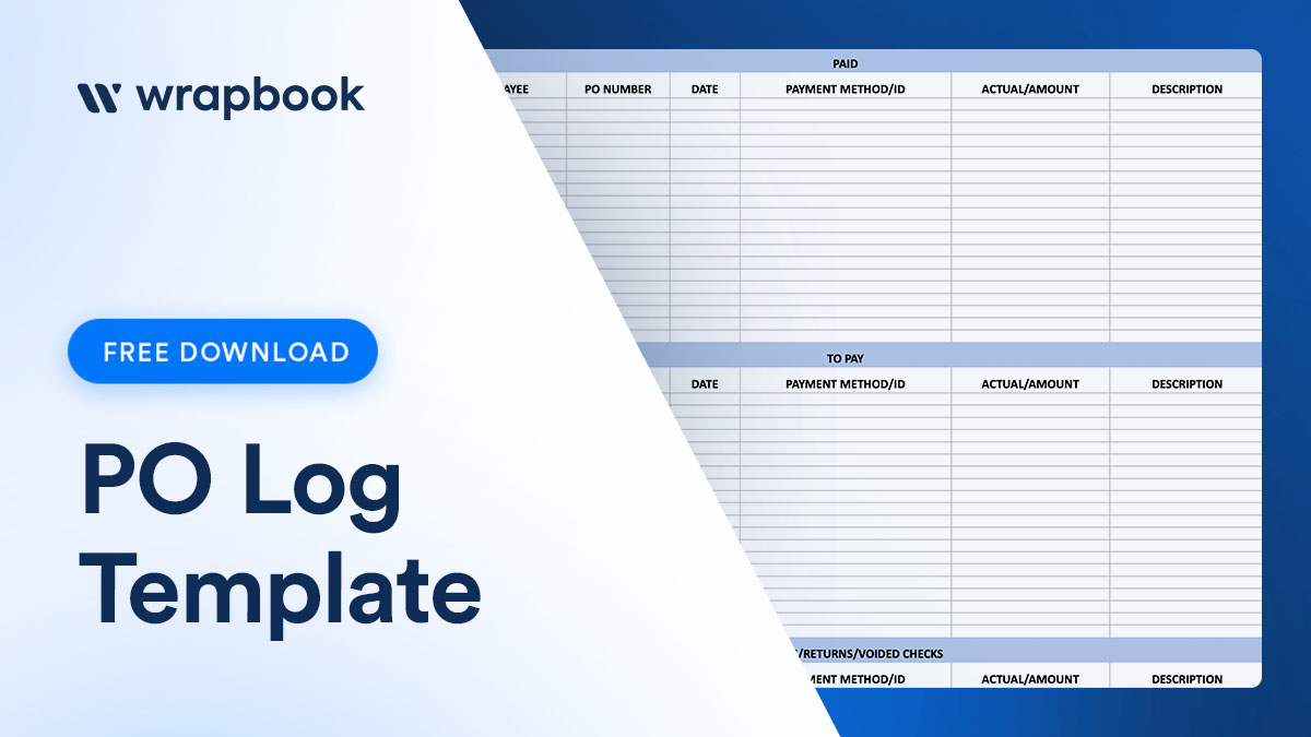Download the PO Log Template | Wrapbook
